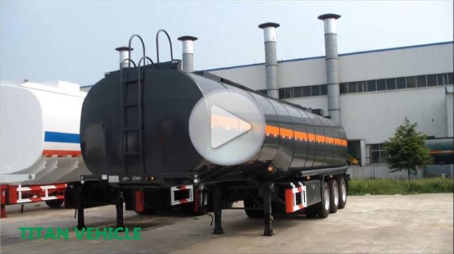 Heating Bitumen Asphalt Tank Trailer With Insulating Layer