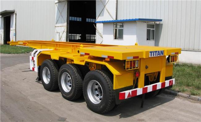 Tri Axle Sliding Skeletal Trailer 20 ft Container Chassis for Sale