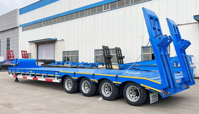 Hydraulic Heavy Duty 3 Line 6 Axles 130 Ton Low Bed Trailer for Sale in Mauritius