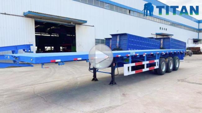 3 Axle Semi Trailer Flat Bed Semi Trailer for Sale