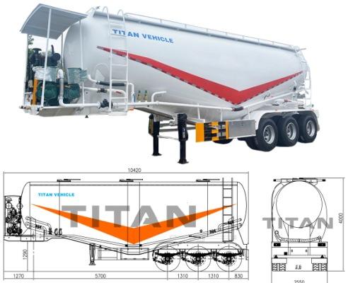 TITAN 3 Axle 40CBM Cement BulkerTtrailer for Sale Cement Bulker Price