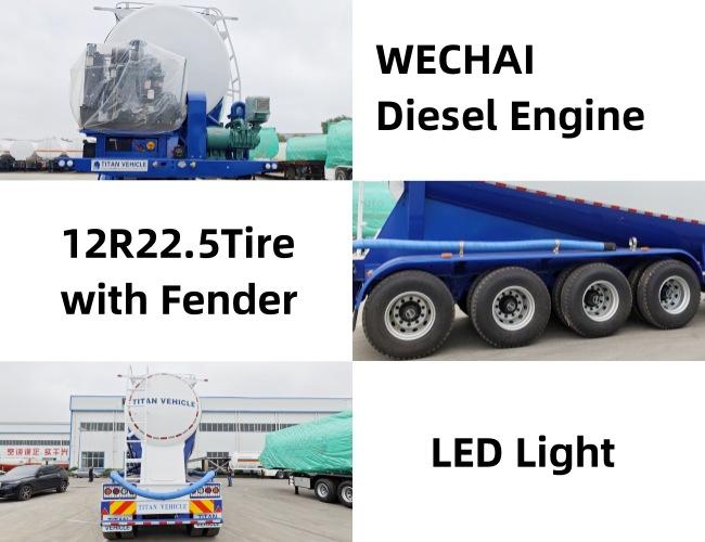 TITAN 4 Axle 40m³ Cement Tanker Semi Trailer Cement Tanker Price