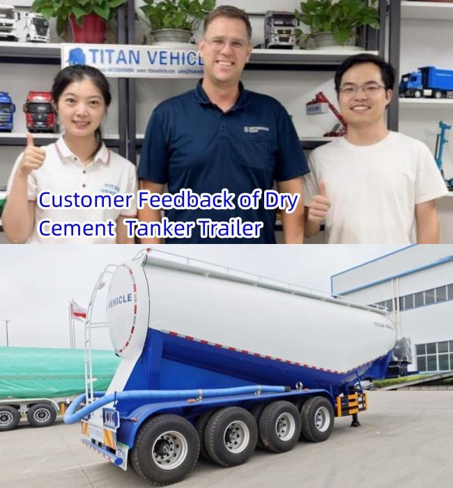 TITAN 4 Axle 40m³ Cement Tanker Semi Trailer Cement Tanker for Sale