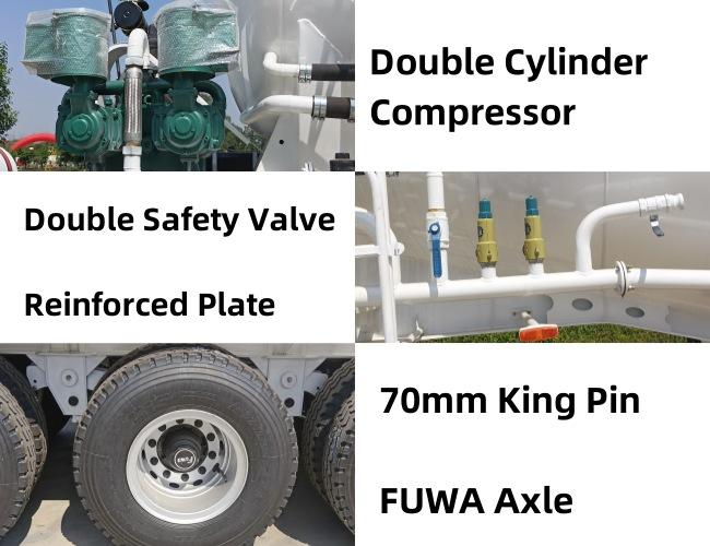 TITAN 3 Axle 42CBM Cement Bulker Cement Prices Bulker Cement Tanker for Sale