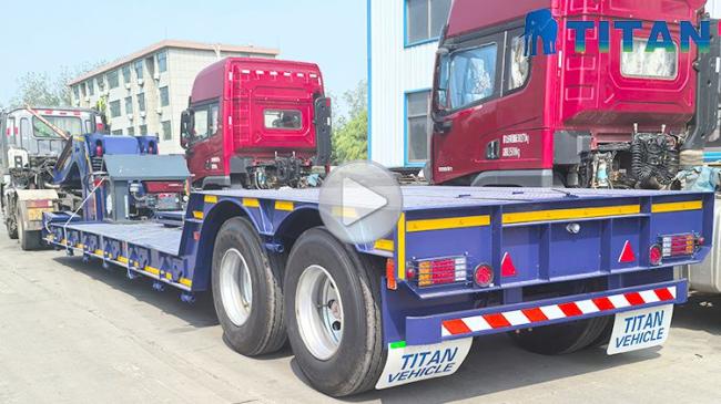 TITAN 40Ft Lowboy Gooseneck Trailer for Sale Near Me