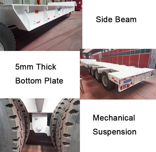 TITAN 4 Axle 100 Tons Folding Gooseneck Trailer for Sale Folding Neck Lowboy for Sale
