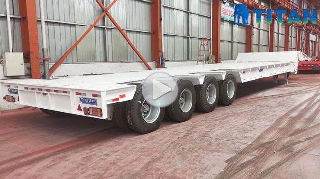 TITAN 4 Axle 100 Tons Folding Gooseneck Trailer for Sale Folding Neck Lowboy for Sale