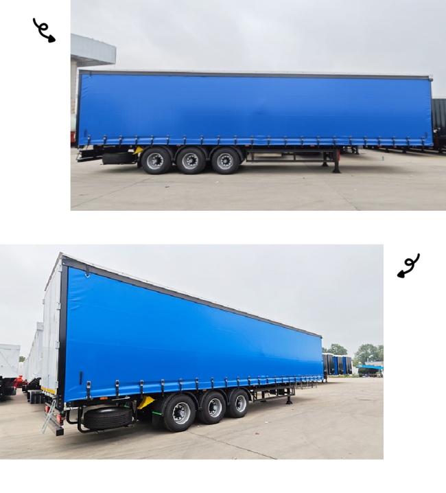 TITAN 3 Axle Pvc Tautliner Curtains Price  Side Curtain Trailer for Sale