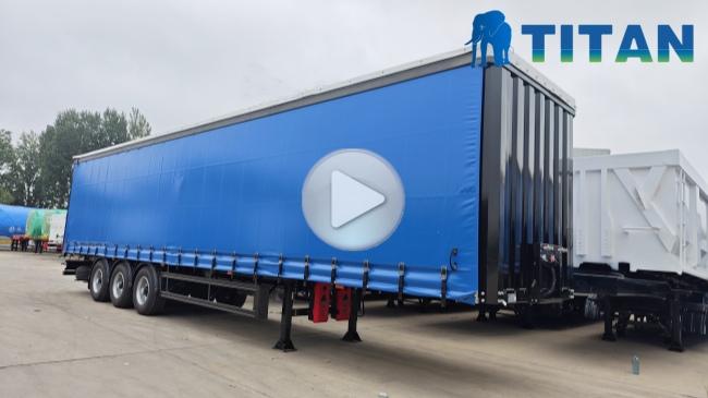 TITAN 3 Axle Pvc Tautliner Curtains Price  Side Curtain Trailer for Sale