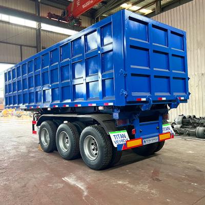 Cina TITAN Hydraulic 3 Axle Dump Trailer Tipper Trailer Tipper Semi Trailer for Sale in vendita