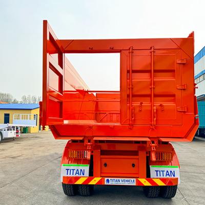 中国 4 Axle 35 40 45 m3 Dump Semi Trailer Tipper Trailer Hydraulic Rear End Trailer for Sale 販売のため