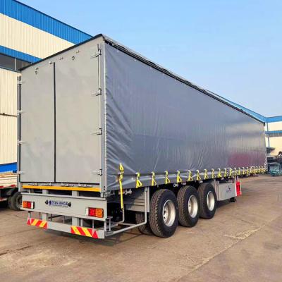 Cina Curtain Side Trailer Curtainsider Dry Van Box Trailer Sliding Curtain Tarpaulin Semi Trailer fo Sale in vendita