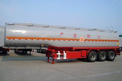 steel 42000 liters fuel oil tanker trailer with tri axle for sale