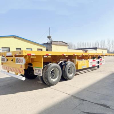 Cina TITAN 2 Axle 40 Ft Titan Flatbed Trailers for Sale in vendita