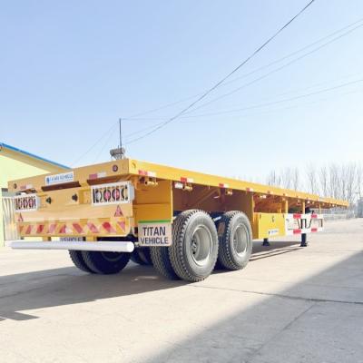 Cina TITAN 2 Axle 40 Ft Titan Flatbed Trailers for Sale in vendita