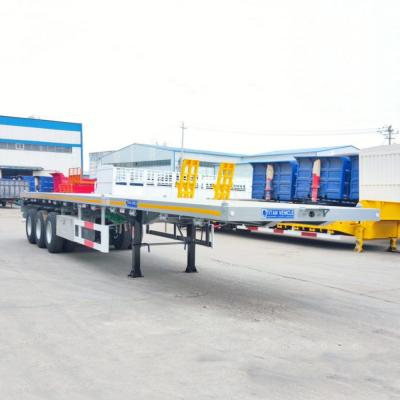 Китай TITAN 3 Axle 40 Ft Flatbed Trailer for Sale Near Me продается