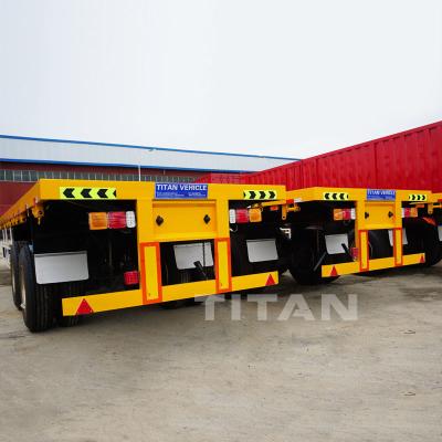 China cargo ship 50 ton two-axle flatbed 40