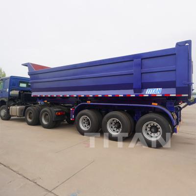中国 tipper semitrailer supplier tipper hydraulic TITAN high quality easy dump trailer for sale 販売のため