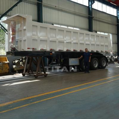 中国 Tipping trailer TITAN high quality dump container semi-trailer for sale 販売のため