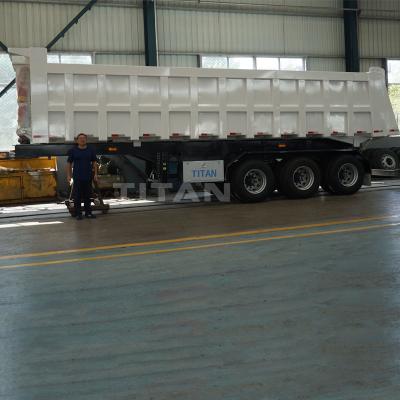 China TITAN 40 metros cúbicos remolque remolque remolque remolque remolque trasero para la venta en venta