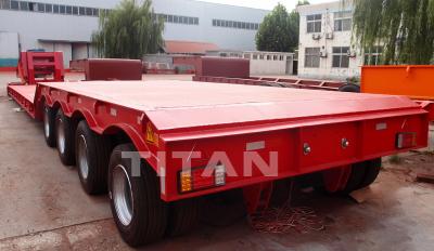 China TITAN 4 Axle 100 Ton 120 ton Hydraulic Detachable Gooseneck Lowboy front loading semi Trailer for sale à venda