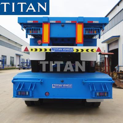 China Hydraulic 2 axle  Lowbed 40 50 ton  low loaders  containers low bed semi Trailer for sale