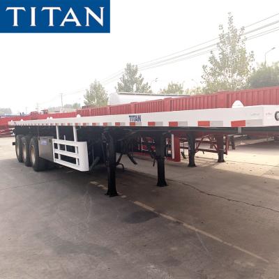 Китай TITAN tridem axle 40ft commercial flatbed semi trailer for sale продается