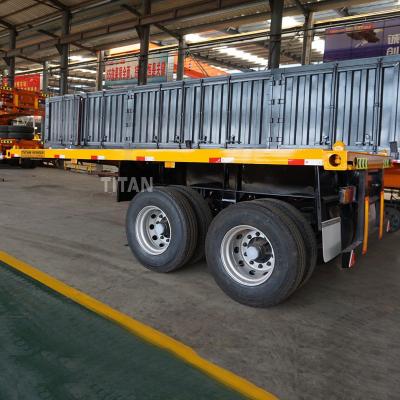Cina TITAN new 2 axle 20ft double flat deck platform trailer for sale near me in vendita