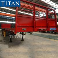 China 45 ft flat body decks container platform flatbed semi trailers for sale