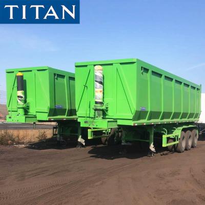 China Hydraulic 100 Ton End Tipper Dump Trailer for Sale in Nigeria zu verkaufen