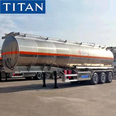 China 3 Axle 36000L Aluminium Fuel Tanker Trailer for Sale for sale