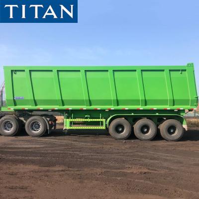 中国 100T Hydraulic Tipper Trailer 35m3 Dump Tipper Trailer Supplier 販売のため