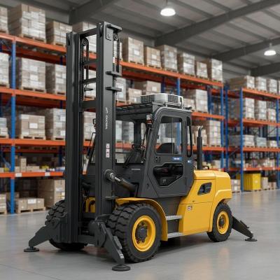 China Full Closed Cabin With AC Heavy Load Forklift Telescopic Mast Type Heavy Duty Lifting Solution For Warehouse Operations for sale