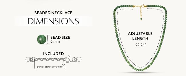 green jade beaded necklace for men bead necklace for women mens beaded necklace