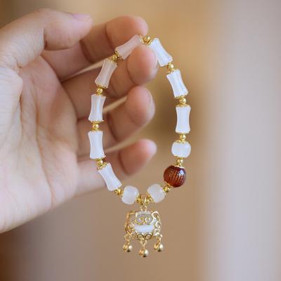 China Mystic Mermaid Glass Friendship Bracelet With 8 Mm Frosted White Glowing Moonstone Beads Bracelet Italian Multicolor Sommerso Sparkling Beads Handmade for sale