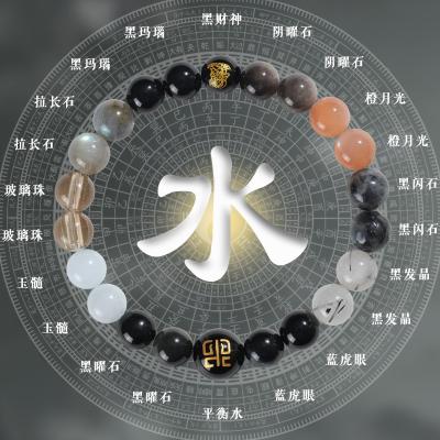 China Natural Healing Gemstone Bracelet Handmade Yoga Stretch Elastic Bracelet Stress Relief Crystal Jewelry For Men And Women for sale