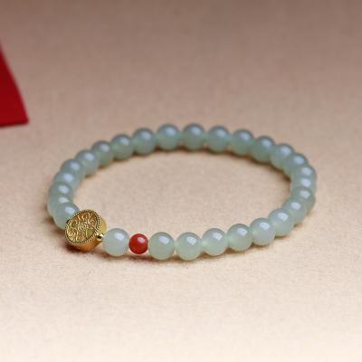 Chine Un bracelet de jade vert de forme classique de pierre précieuse naturelle de jade bracelet de jade ronde de mode bracelet de jade bracelets à vendre