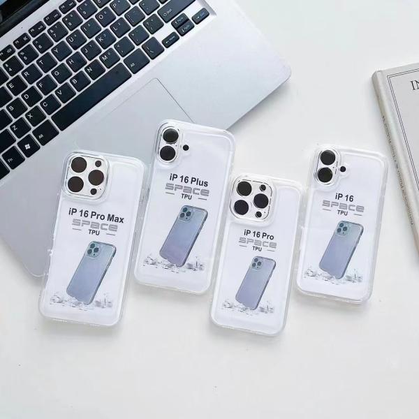 Quality Suitable For Apple 17pro/17Air/17promax Space Shell Transparent TPU Mobile Phone Case Apple Mobile Phone Case for sale