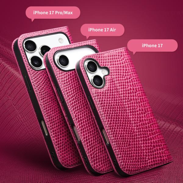 Quality Suitable For Apple IPhone 17 Pro Max Mobile Phone Case Genuine Leather Air Flip Cover Anti-Fall Protective Cover Card for sale