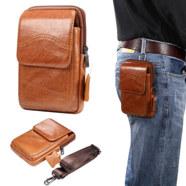 Quality Multifunctional Flip Cover For IPhone 17, Top-Grain Cowhide Zipper Protective Case, Shoulder Strap Waist Bag, Note10 for sale
