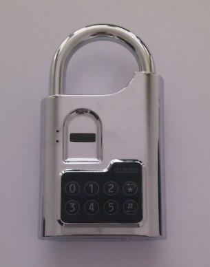 China biometric padlock is called fingerprint padlock used in school, warehouse, container for sale
