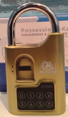 China Fingerprint padlock used for bicycles, sheds, trailers, garages, or anywhere else you woul for sale