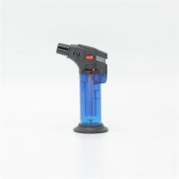 China Windproof Single Flame Butane Torch Lighter 66mm Adjustable Refillable Cigar Lighter for sale