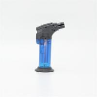 China Windproof Single Flame Butane Torch Lighter 66mm Adjustable Refillable Cigar Lighter for sale