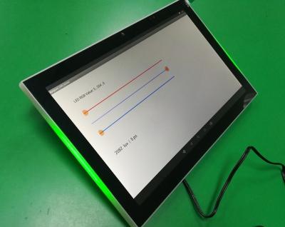 China Meeting room booking POE/DC powered Android 7'' tablets with 3-colors LED indicator bar for sale