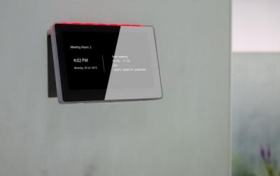 China For meeting room colorful LED tablet 7 inch Android 6.0 touch panel with glass wall mount bracket for sale