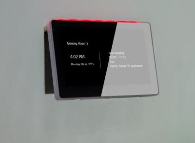 China SIBO Android Wall Mounted 7 Inch POE Tablet With NFC Reader LED Light Bar For Meeting Room Ordering for sale