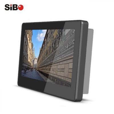 China 7 Inch Wall Rugged Mounted Android POE Tablet With NFC Reader LED Light Bar For Meeting Room for sale