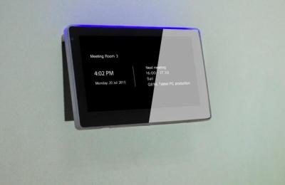 China 3 Color LED Bar Inwall Mount Touch Tablet With NFC Reader For Time Attendance for sale