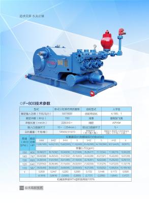 Cina Pompe Triplex del pozzo petrolifero dell'ingranaggio a freccia F-800 per le piattaforme di produzione in vendita
